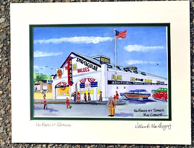 Spags Department Store Art Print or magnet Spag's Worcester Shrewsbury ...