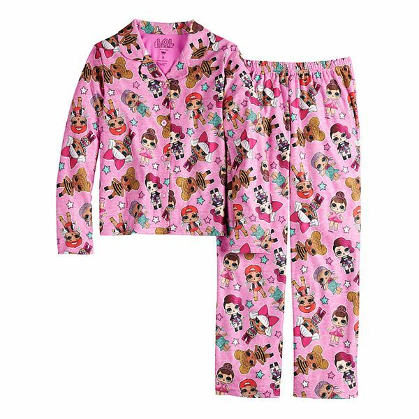 NWT Girls L.O.L. LOL Surprise! Pajamas Rock Doll Print PJ Set L 10 ...