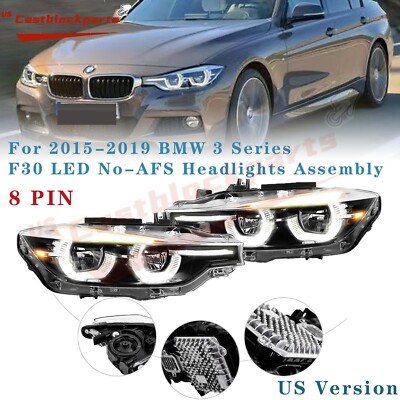 For 15-19 BMW 3 Series 330 335 328 F30 LCI LED HEADLIGHT ASSEMBLY ...