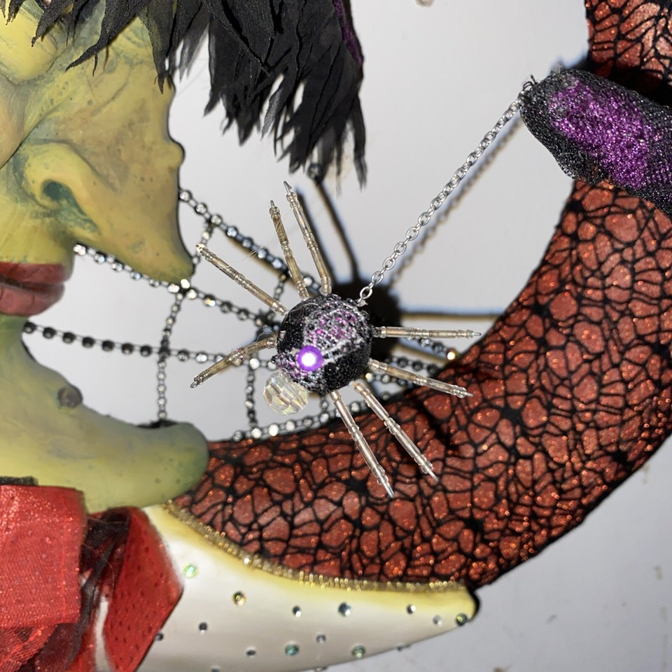 Grandin Road Marvelous Witch Moon Halloween Wreath. Retired. HTF Witch ...