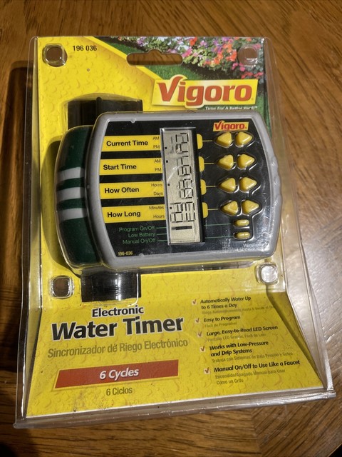 Vigoro Electronic Water Timer Model 196-036 Takes 9v Battery for sale ...