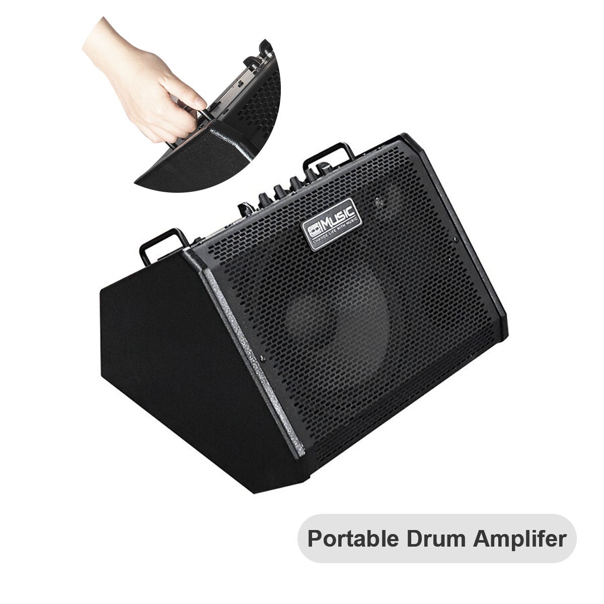 Coolmusic DM80 80W Bluetooth Personal Monitor Amplifier Electric Drum ...