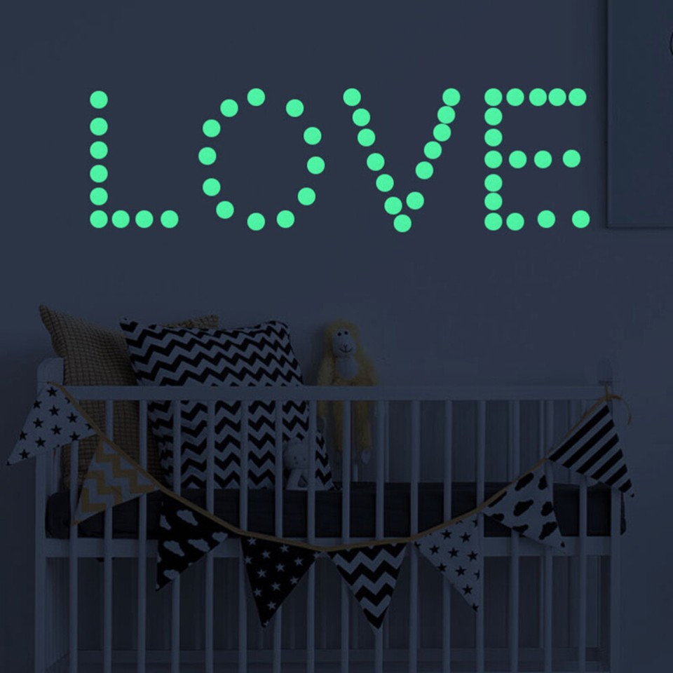 407 Pcs Luminous Wall Sticker Kids Glow Dot Stickers Fluorescent ...