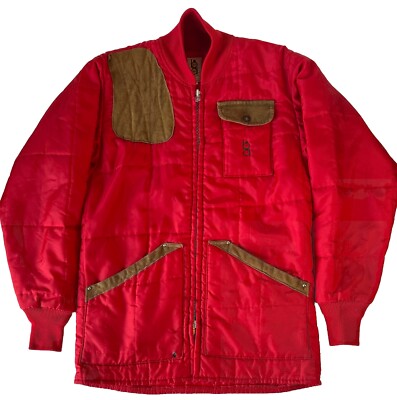 Vintage Bob Allen Shooting Jacket Mens Sz Med Red Quilted Insulated ...