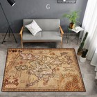 World Map Nautical Carpet Floor Mat Home Non-slip Area Rugs Rectangle ...