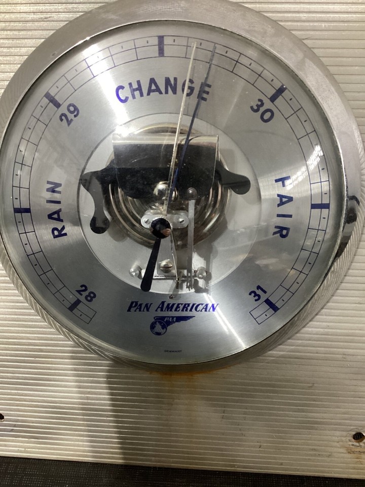 Vintage Pan American Airlines Advertising Barometer -Iron (cast/wrought ...