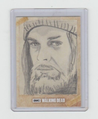 WALKING DEAD SEASON 6 PAUL "JESUS" ROVIA SKETCH CARD BY ARTIST KEVIN ...
