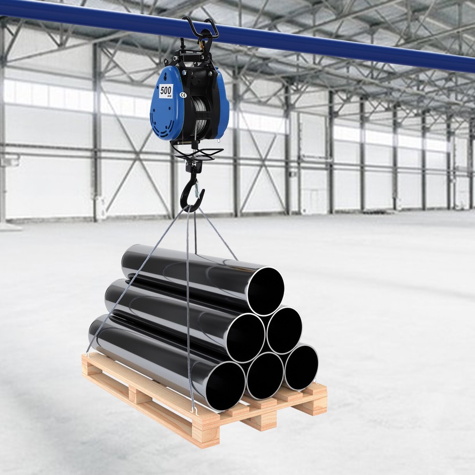 1500W Power Electric Hoist 500kg Heavy-Duty Electric Hoist Wired Remote ...