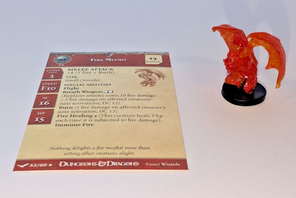 D&D miniature, Fire Mephit, Unhallowed #52, Dungeons and Dragons | eBay