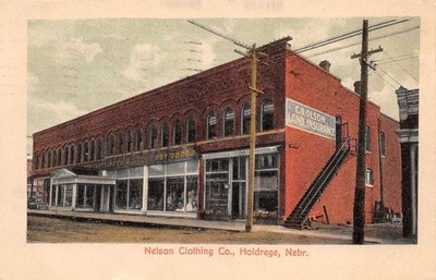 Holdrege Nebraska Nelson Clothing Co., Color Lithograph Vintage ...