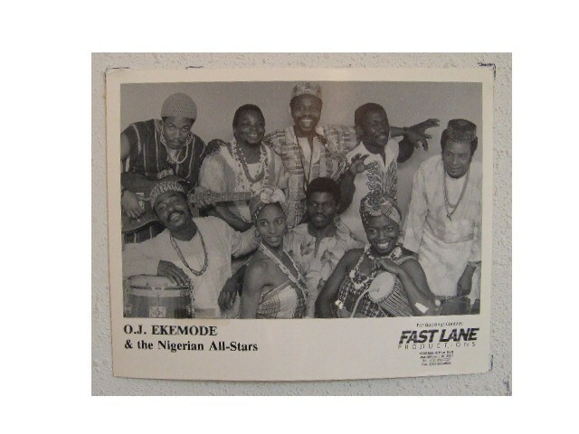 O.J. Ekemode 1 Press Kit Photo OJ And The Nigerian Alls | eBay