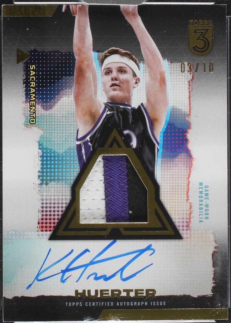 2023-24 Topps Three - Relic Autographs Prime Kevin Huerter #RP-KH Gold /10 (AU, MEM) for sale ...
