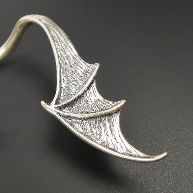 SINGLE LEFT Sterling Silver Large Vampire Bat Wing Earring Ear Cuff ...