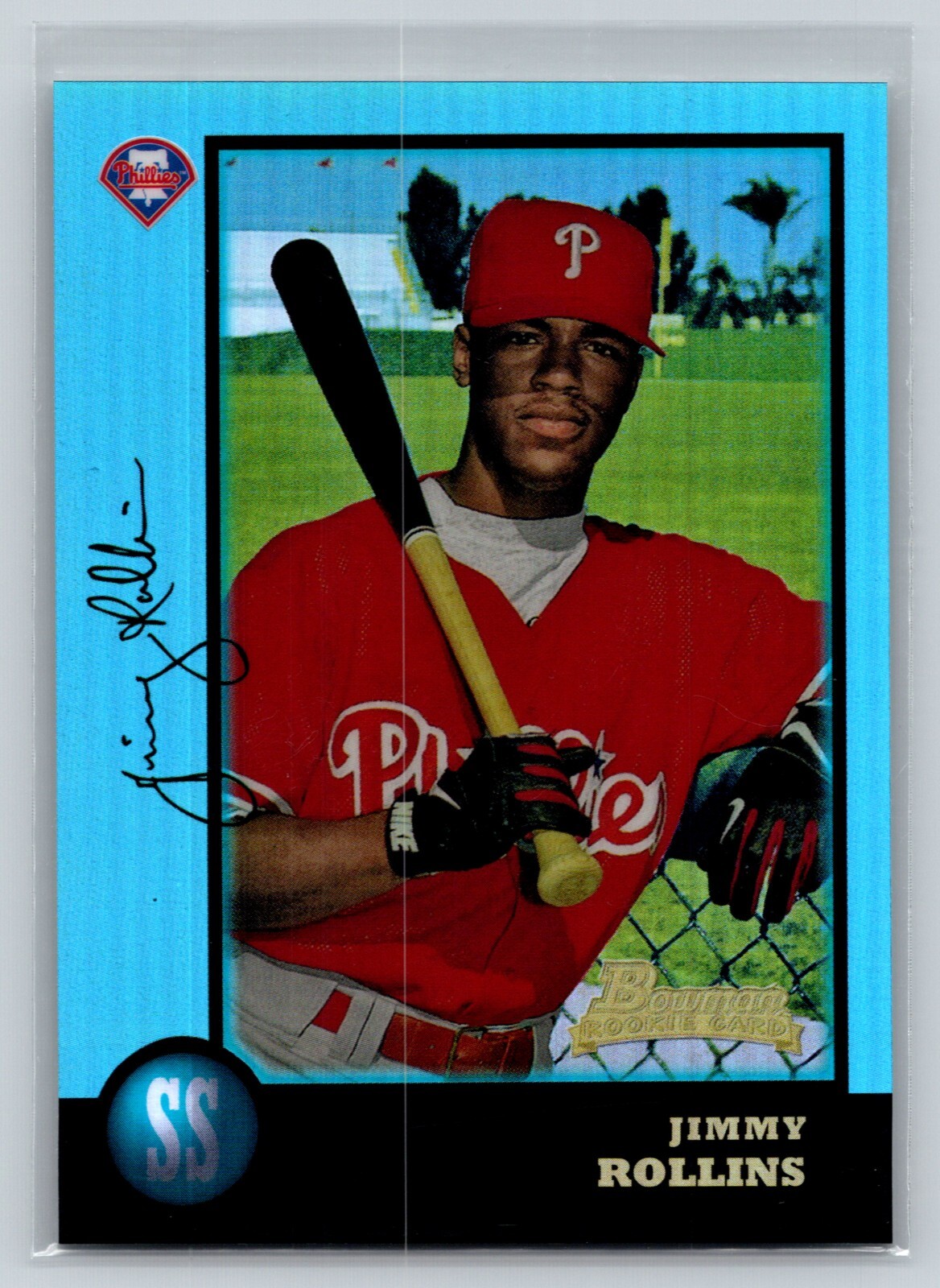 2013 Bowman Rookie #181 Jimmy Rollins Blue Sapphire Refractor Rookie ...