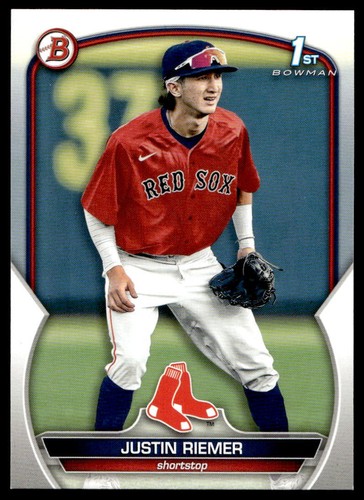 Justin Riemer 2023 Bowman Draft BD-182 Boston Red Sox Baseball Card | eBay