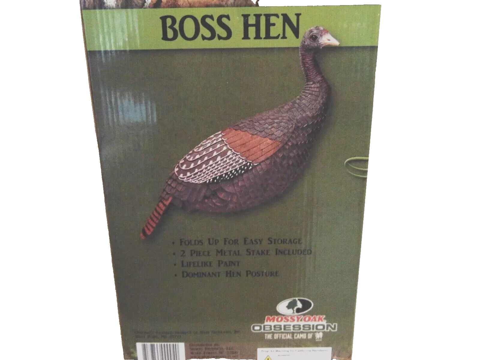 Turkey Hunting Decoy Mossy Oak OBSESSION BOSS HEN nwtf Dominant Posture ...