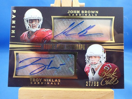 2014 Panini Black Gold - Rookie Dual Autograph #122 John Brown, Troy ...