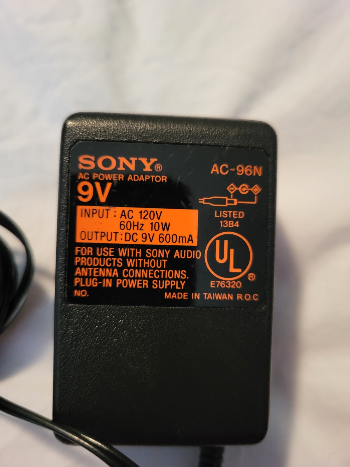 Sony Power Adapter AC-96N 9V Power Supply Genuine OEM for Sony Discman ...
