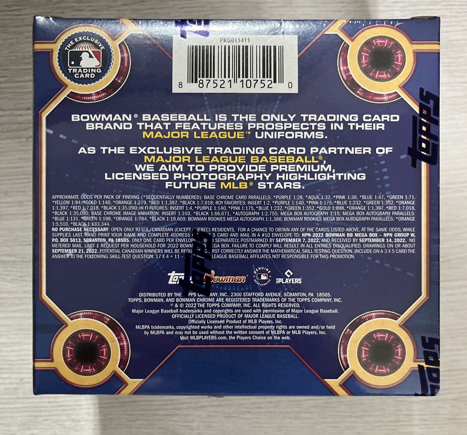 2022 Topps Bowman MLB Baseball Trading Card - Mega Box 50 Cards ...