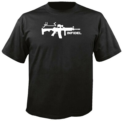 AR15 INFIDEL T-SHIRT ARMY MARINES NAVY USMC AIR FORCE AMERICAN USA | eBay