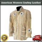 Men Native American Western Cowboy Leather Jacket Suede Leather Fringe ...