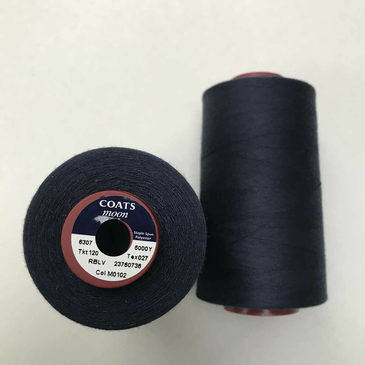 Coats Moon Overlocking Thread Sewing Machine Thread 120 5000 Yard Cones ...