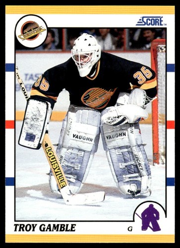1990-91 Score Rookie & Traded - Troy Gamble #32T (RC) for sale online ...