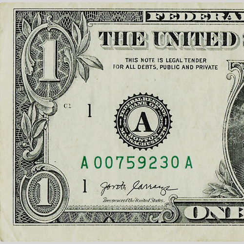 Zip Code 75923 Plano Texas Fancy Serial Number 1 Dollar Bill A00759230A ...