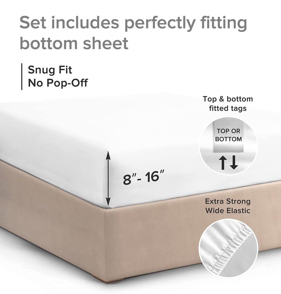 Full Size Fitted Bed Sheet - Hotel Luxury Single Fitted Bottom Sheet ...