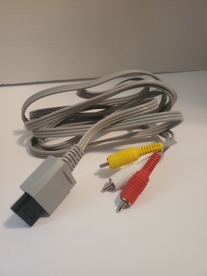 Nintendo Wii RVL-009 Composite AV Cable Cord Genuine Original OEM 8 Ft ...