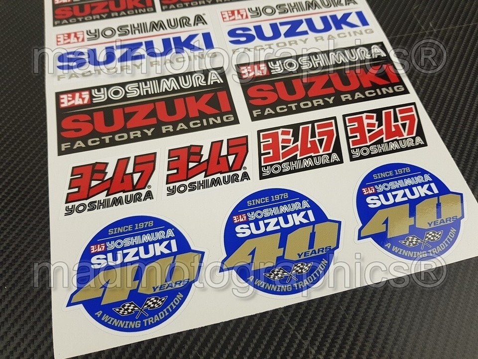 Team Racing gsxr motorcycle decals stickers for Suzuki GSX-R Yoshimura ...