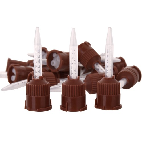 Dental HP Mixing Tips For Temporary Cement Material Brown/White (Short ...