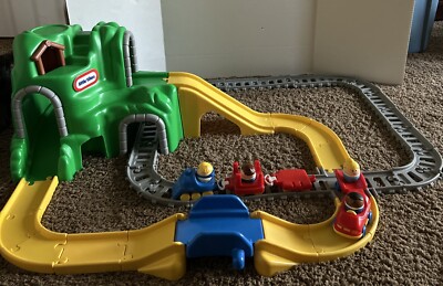 Vtg Little Tikes Peak Road & Rail Set Green Mountain Train Track ...