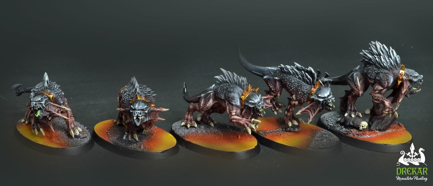 Infernal Flesh hounds of Khorne - age of sigmar ** COMMISSION ...