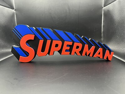Superman Logo Sign Display | 3D Wall Desk Shelf Art | eBay