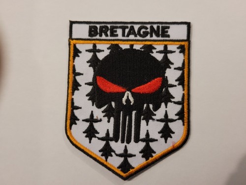 Patch Thermocollant Brodé Bretagne Tete De Mort Punisher L 7CM H 8,5 CM | eBay