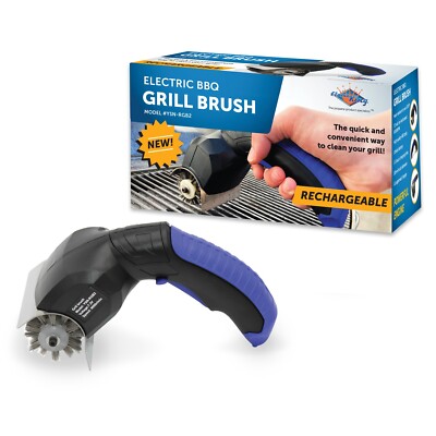 Electric BBQ Grill Brush, Cordless and Rechargeable, Stainless Steel ...
