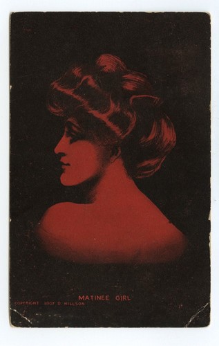 Matinee Girl Pretty Lady Red Tint Postcard | eBay