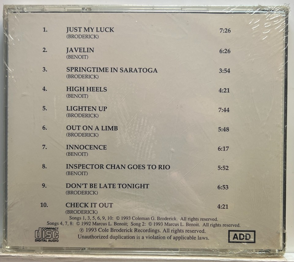 The Cole Broderick Quartet : Springtime in Saratoga (CD) *Brand New* | eBay