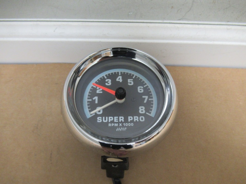 NOS New Vintage Super Pro Tach Muscle Car Drag Racing Tachometer ...