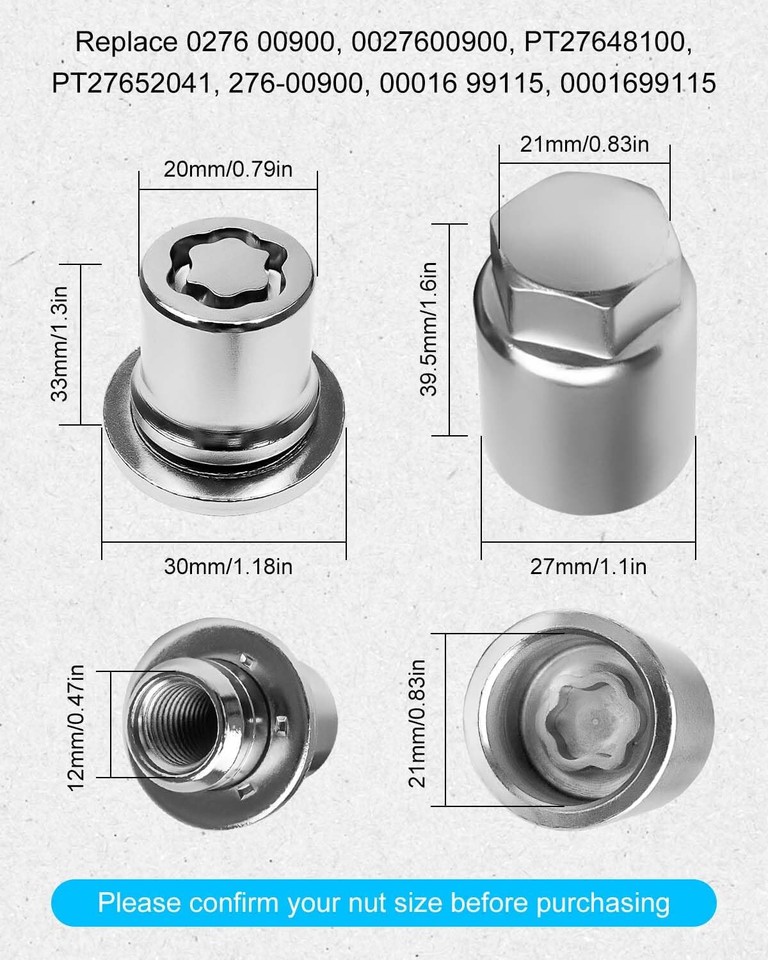 Alloy Wheel Lock Lug Nut Set Fit For Anti Theft For Toyota And Lexus ...