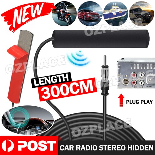 Hidden Antenna Radio Stereo AM FM Stealth for Vehicle Car Truck Black ...