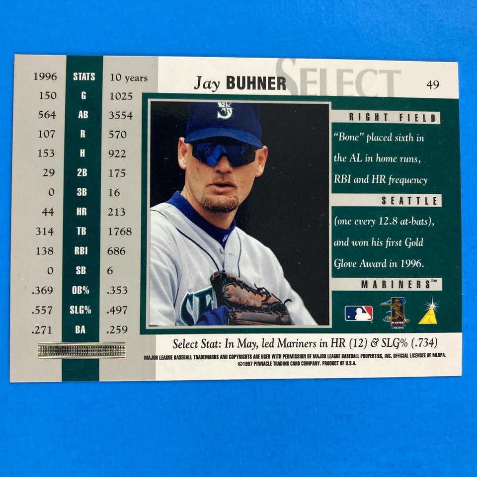 Jay Buhner 1997 Select Card #49 MLB Seattle Mariners | eBay