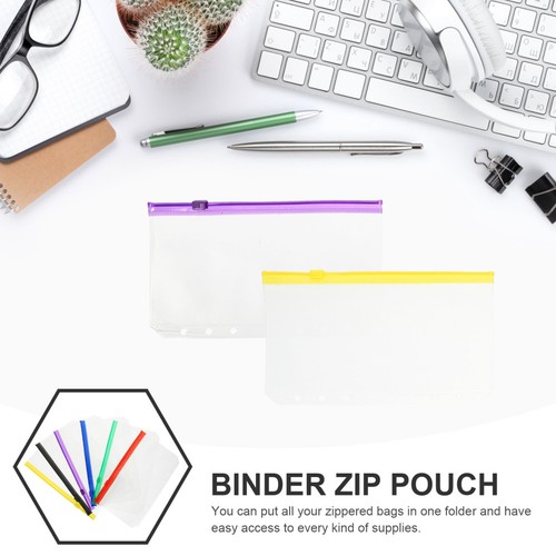 12 Pcs Binder Folders with Closure Document Zipper Pouches Pocket Bag ...