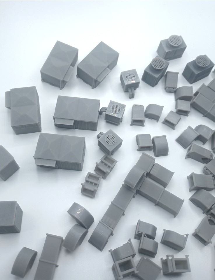 HO Scale Air Conditioners and Ductwork Lot Unpainted Duct 95pcs | eBay