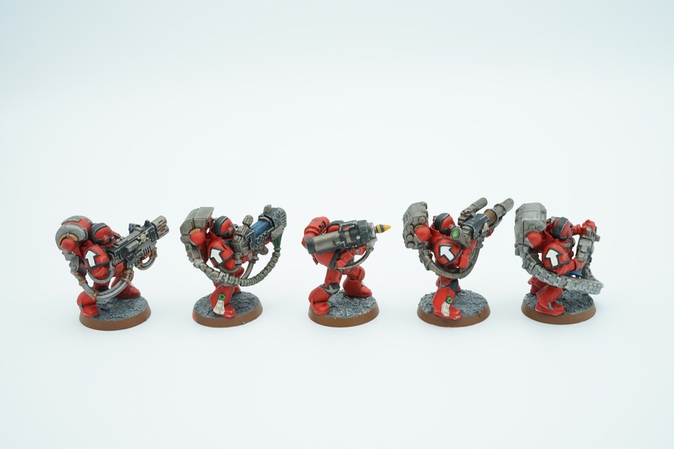 Warhammer 40k Blood Angels Devastator Squad set of 5 painted plastic ...