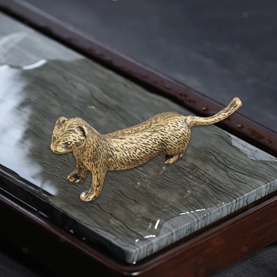 Statue de belette miniature en cuivre, sculpture pour animal de ...