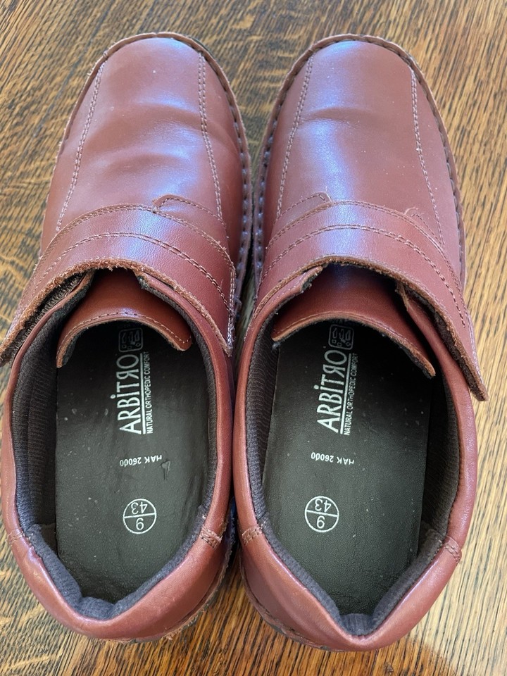 Arbitro mens shoes, Tan Leather, Size 9, Hand Made, Wide Fit | eBay UK