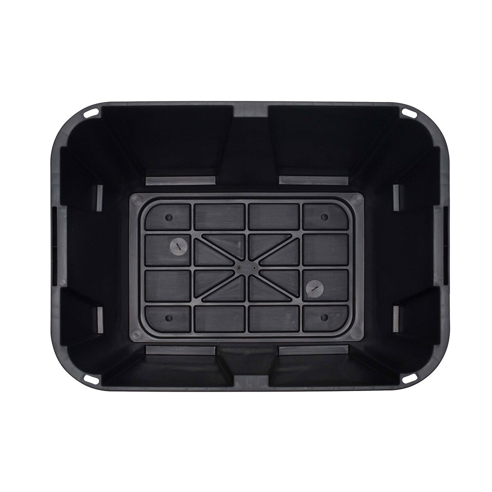 12 Gallon Plastic Storage Container Bin, 4-Pack, Heavy Duty, Lids ...