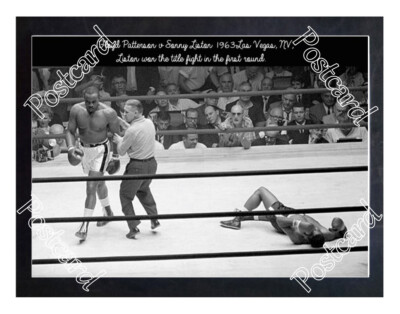 Historic Floyd Patterson v Sonny Liston 1963 Boxing Postcard | eBay